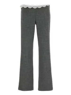 Magda Butrym Lace-trim Trousers - Grey