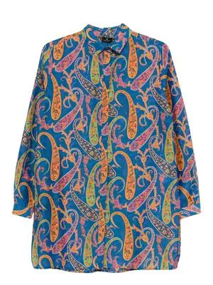 Etro Paisley Print Long Sleeve Shirt - Blue