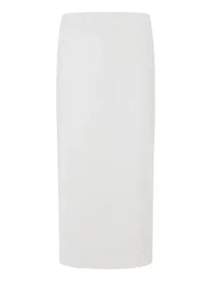 Loulou De Saison Maxi Back Slit Skirt - White
