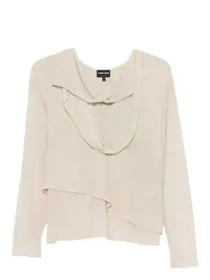 Giorgio Armani Draped Layered Blouse - Neutrals