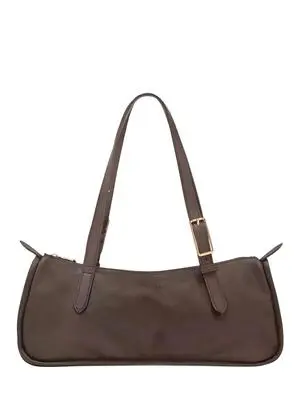 Longchamp Buckle-strap Shoulder Bag - Brown