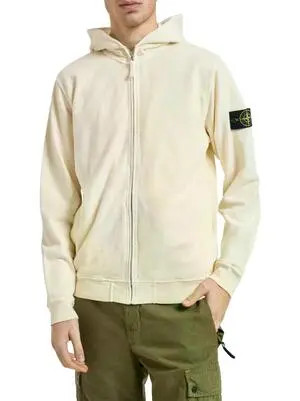 Stone Island Zip Hooded Sweatshirt - Neutrals