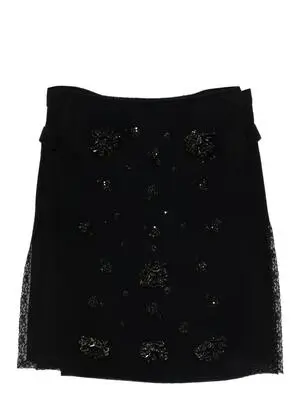 N°21 Beaded Midi Skirt - Black