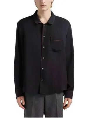 Bally Twill Chest-pocket Shirt - Blue