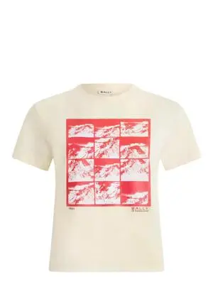 Bally Mountain-print T-shirt - White