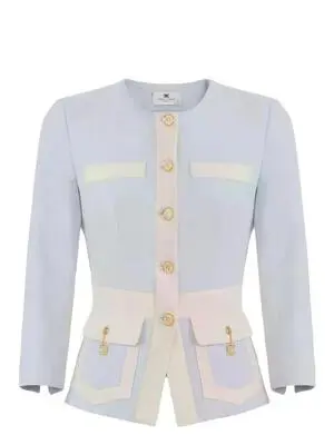 Elisabetta Franchi Colourblock Jacket - Blue