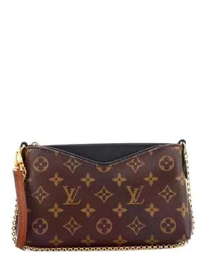 LOUIS VUITTON Pallas Monogram Canvas Clutch - Brown