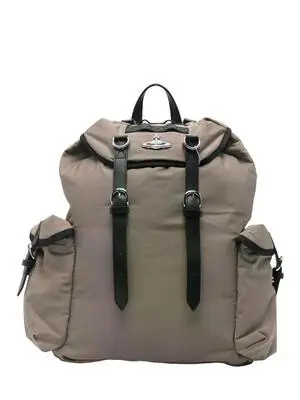 VIVIENNE WESTWOOD Backpack With Buckle Straps And Top Handle - Green