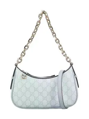 Gucci Logo-motif Shoulder Bag With Chain-strap - Blue