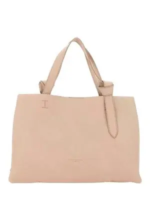 GIANNI CHIARINI Amira Knotted Handle Leather Shoulder Bag - Pink