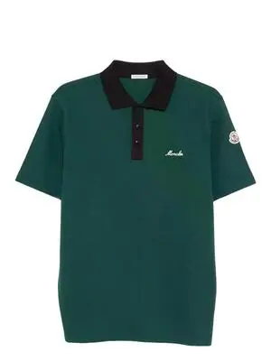 Moncler Logo-embroidered Polo Shirt - Green