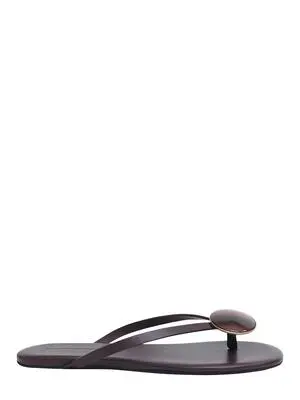 Christopher Esber Christopher Esber Aura Quartz Leather Thong Sandals Brown