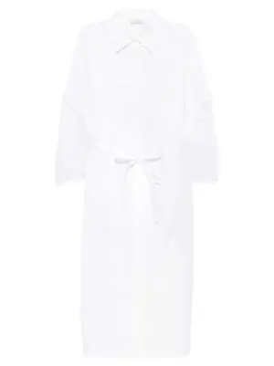 Peserico Tie-waist Midi Shirt Dress - White