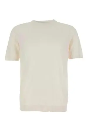 ROBERTO COLLINA Crew-neck Ribbed T-shirt - Neutrals