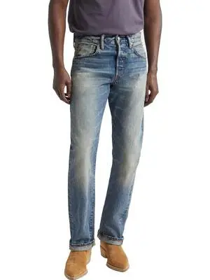 Double Rl Slim Fit Selvedge Bootcut Jeans - Brairfield Wash