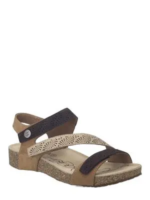 Josef Seibel Tonga 73 Ankle Strap Wedge Sandals - Nuss Multi