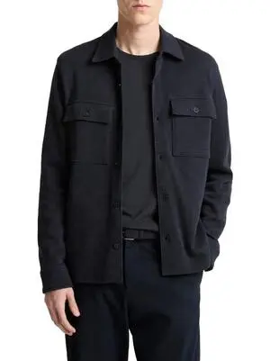 Vince Double Slub Shirt Jacket Coastal