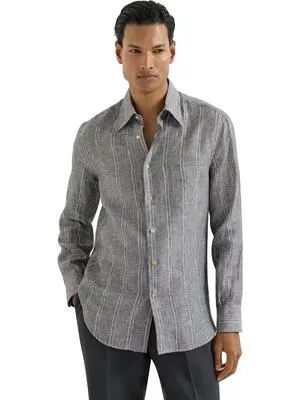 Brunello Cucinelli Shirt With Chest Pocket Grey