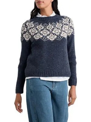 SEASALT CORNWALL Fair Isle Merino Wool Blend Sweater - Helianthus Maritime Limestone