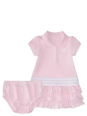 Adidas Ruffle Polo Dress & Bloomers Set - Clear Pink