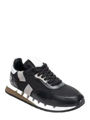 FOREVER & ALWAYS SHOES Vian Leather Platform Sneaker - Black