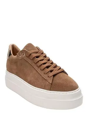 FOREVER & ALWAYS SHOES Nera Leather Sneakers - Cognac Suede