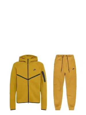 Nike Tech Fleece Windrunner Hoodie And Jogger Set - Ochre/black