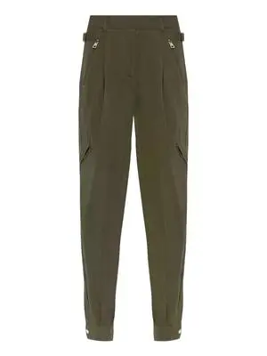 Givenchy Zip-pocket Pleated Trousers - Green