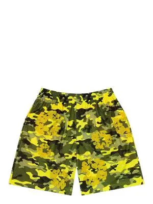 DENIM TEARS Camo Wreath Mesh Shorts Yellow