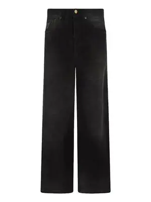 LOIS Logo-detail Straight Leg Jeans - Black
