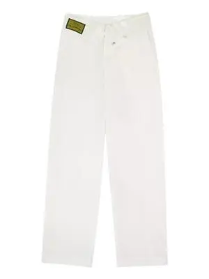 MAISON MARGIELA Asymmetric Fastening Tailored Trousers - White