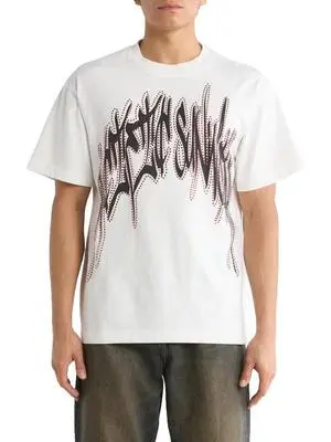 PACSUN Handstyles Embellished Graphic T-shirt - White