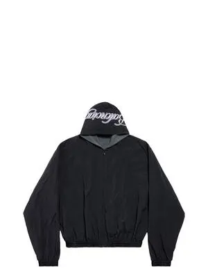 Balenciaga Cursive Reversible Tracksuit Jacket - Black