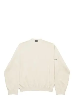Balenciaga Cashmere Knit Crewneck Sweater - Cream