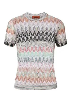 Missoni Zigzag Lamé T-shirt - Multicoloured