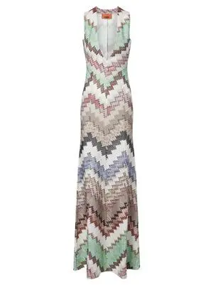 Missoni Zigzag Lamé Maxi Dress - Multicoloured