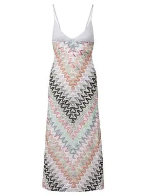 Missoni Zigzag Lamé Midi Dress - Multicoloured