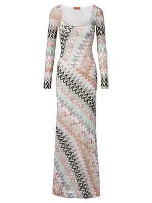 Missoni Zigzag Lamé Maxi Dress - Multicoloured