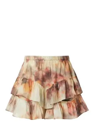 MARANT ETOILE Jocadia Printed Ruffled Cotton Skort - Multicoloured