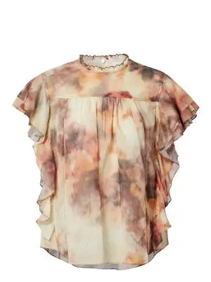 MARANT ETOILE Daliyane Printed Ruffled Top - Multicoloured