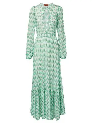 Missoni Open-knit Cutout Maxi Dress - Green