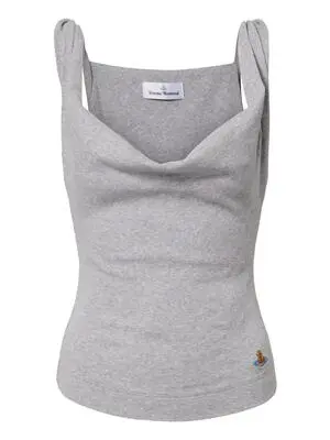 VIVIENNE WESTWOOD Anna Cotton-blend Jersey Tank Top - Grey