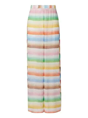 Missoni Zigzag Knitted Wide-leg Pants - Multicoloured