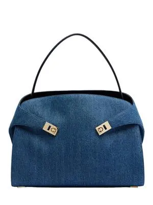 FERRAGAMO Hug Large Tote Bag - Blue