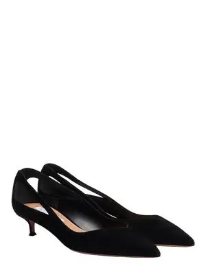 AQUAZZURA Suede Sheeva 30 Pumps - Black