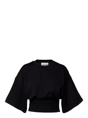 Sportmax Fosco Cotton Jersey Top - Black