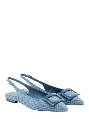 ROGER VIVIER Gommettine Slingback Ballet Flats - Blue