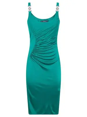 Versace Cocktail Dress Responsible Viscose Liquid Jersey - Green