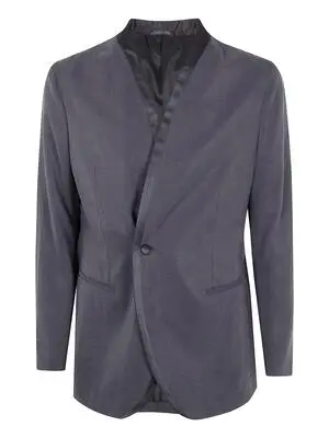 Giorgio Armani Classic Silk-blend Jacket - Black