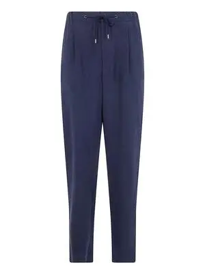Giorgio Armani Wide-leg Linen Trousers - Blue